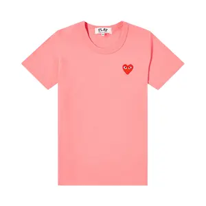 Play Comme Des Garcon Basic Heart Logo T-shirt - Pink