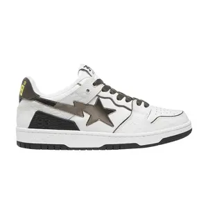 A BATHING APE Sk8 Sta Metallic Sneakers - White