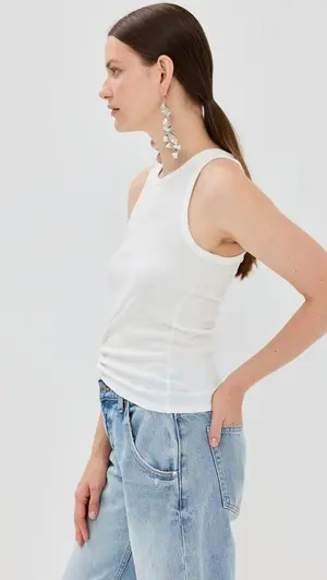 Rabanne Tank Top With Piercing - White