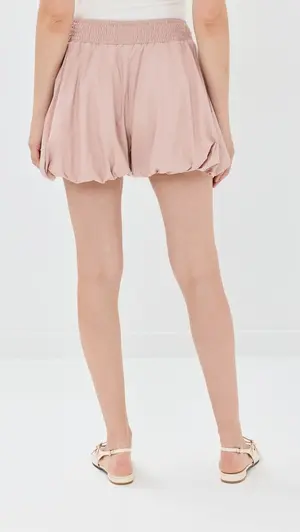 Susana Monaco Poplin Bubble Hem Shorts