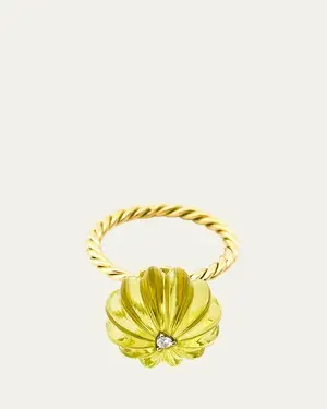 HAUTE VICTOIRE Saturn Citrine Diamond Ring - Yellow