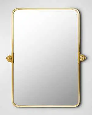 SURYA Burnish Golden Rectangular Mirror, 30 - Gold
