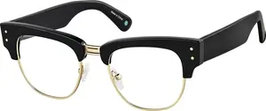 Zenni Browline Full Rim Frame Eyeglasses - Black