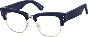 Zenni Browline Full Rim Frame Eyeglasses - Blue
