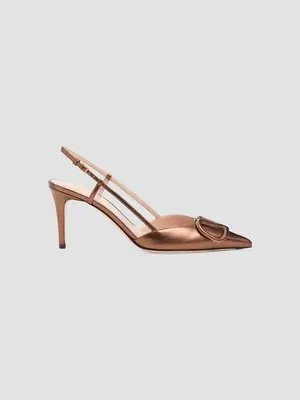 Valentino Garavani Vlogo Signature Slingback Pumps 80mm - Bronze