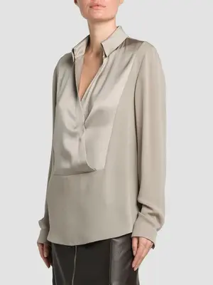 Giorgio Armani Silk Paneled Blouse - Dunes