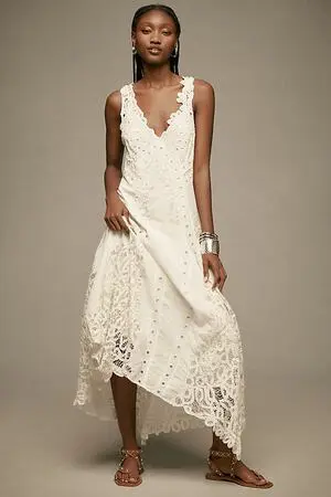 chinese dress ladies Rent Anthropologie Lace Twofer Strapless Maxi Dress