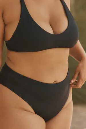 ANDIE The 90s High-waisted Bikini Bottoms - Black