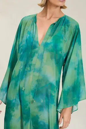 Devon Windsor Quincy Long Kaftan - Blue