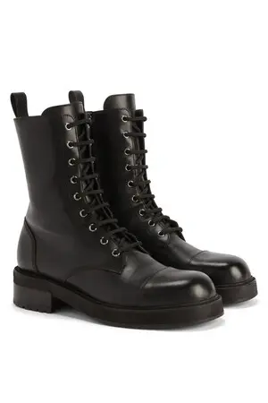 GIUSEPPE ZANOTTI Toluse Leather Combat Boots