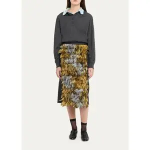 Plan C Wool-blend Midi Skirt
