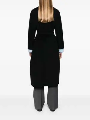 Max Mara Belted Wool Coat - Black