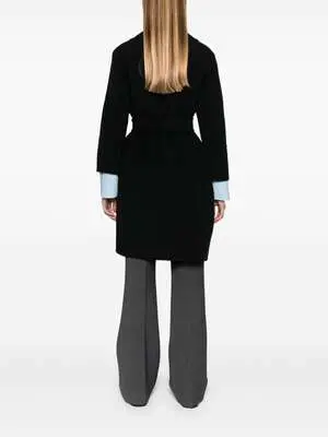 Max Mara Arona Belted Wool Coat - Black