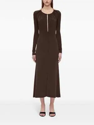 FERRAGAMO Open-back Crepe Maxi Dress