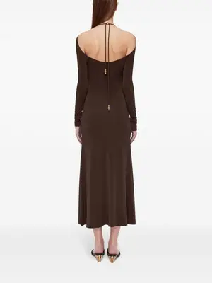 FERRAGAMO Open-back Crepe Maxi Dress
