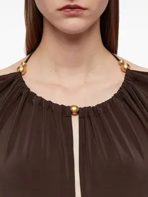 FERRAGAMO Open-back Crepe Maxi Dress