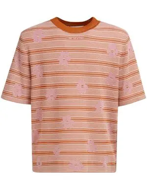 Marni Intarsia-logo Knitted Cotton T-shirt