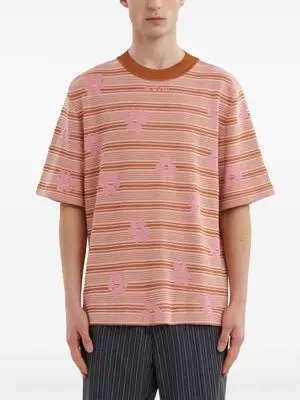 Marni Intarsia-logo Knitted Cotton T-shirt