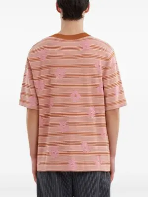 Marni Intarsia-logo Knitted Cotton T-shirt