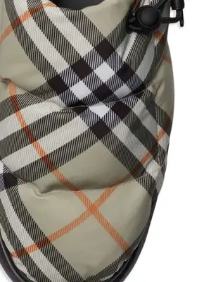 Burberry Check Pattern Pillow Mules - Neutrals