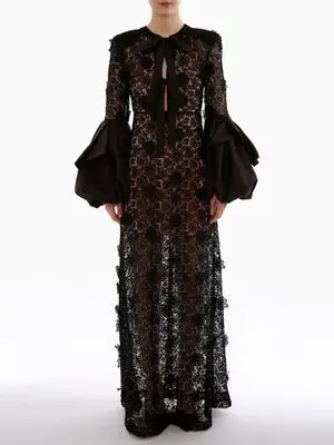 Huishan Zhang Jayma Guipure Lace Gown