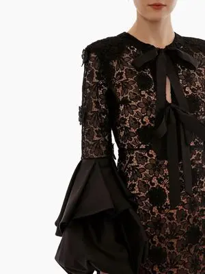 Huishan Zhang Jayma Guipure Lace Gown