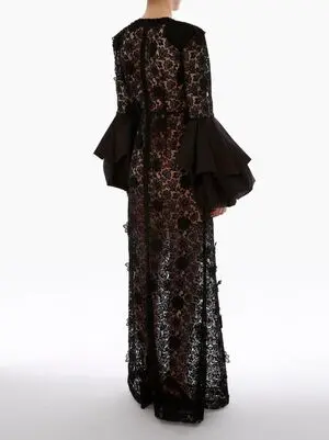 Huishan Zhang Jayma Guipure Lace Gown