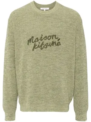 Maison Kitsuné Logo-embroidered Cotton Jumper
