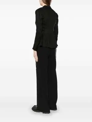 Yohji Yamamoto Contrast-stitch Linen Blazer