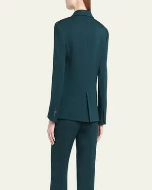 Giorgio Armani Double-breasted Stretch Wool Blazer