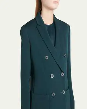 Giorgio Armani Double-breasted Stretch Wool Blazer