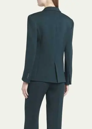 Giorgio Armani Double-breasted Stretch Wool Blazer
