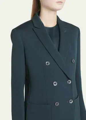 Giorgio Armani Double-breasted Stretch Wool Blazer
