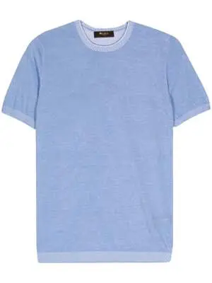 MOORER Short-sleeve Jumper - Blue