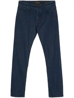 MOORER Pavel Tapered-leg Jeans - Blue