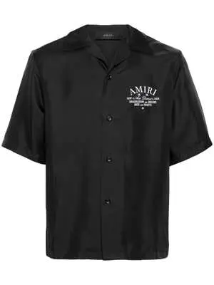 Amiri Logo-print Silk Shirt