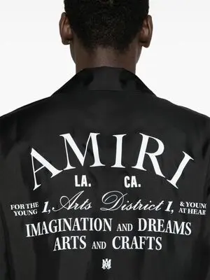 Amiri Logo-print Silk Shirt