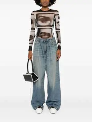 HAIKURE Candy High-rise Wide-leg Jeans - Blue