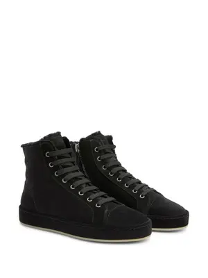 GIUSEPPE ZANOTTI Suede High-top Sneakers - Black