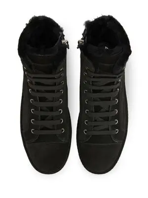 GIUSEPPE ZANOTTI Suede High-top Sneakers - Black