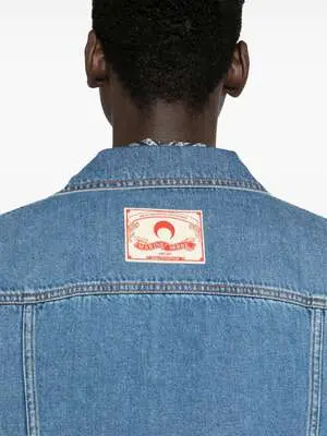 MARINE SERRE Crescent Moon-print Denim Jacket