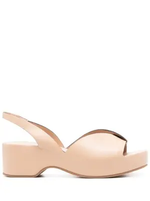 DEL CARLO 53mm Leather Platform Sandals