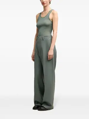 AMI Paris Logo-embroidered Cotton-blend Top