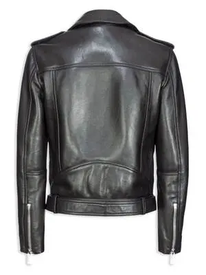 Pinko Belted Leather Biker Jacket
