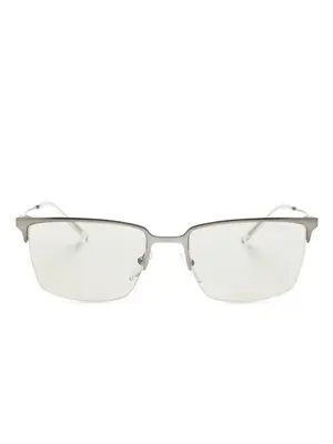 Emporio Armani Rectangle-frame Sunglasses - Silver