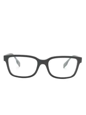 Burberry Charlie Rectangle-frame Matte Glasses - Black
