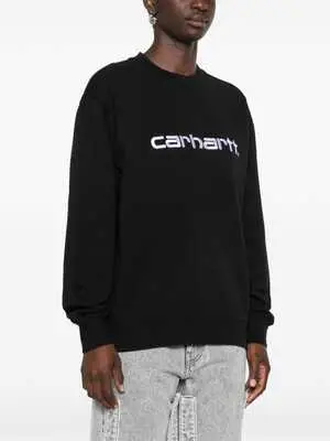 Carhartt Work In Progress Logo-embroidered Sweatshirt - Black