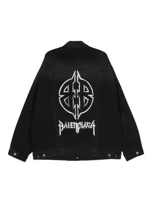 Balenciaga Logo-print Denim Jacket
