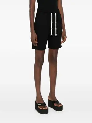 LOULOU Crystal-embellished Track Shorts