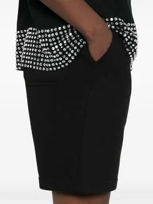 LOULOU Crystal-embellished Track Shorts